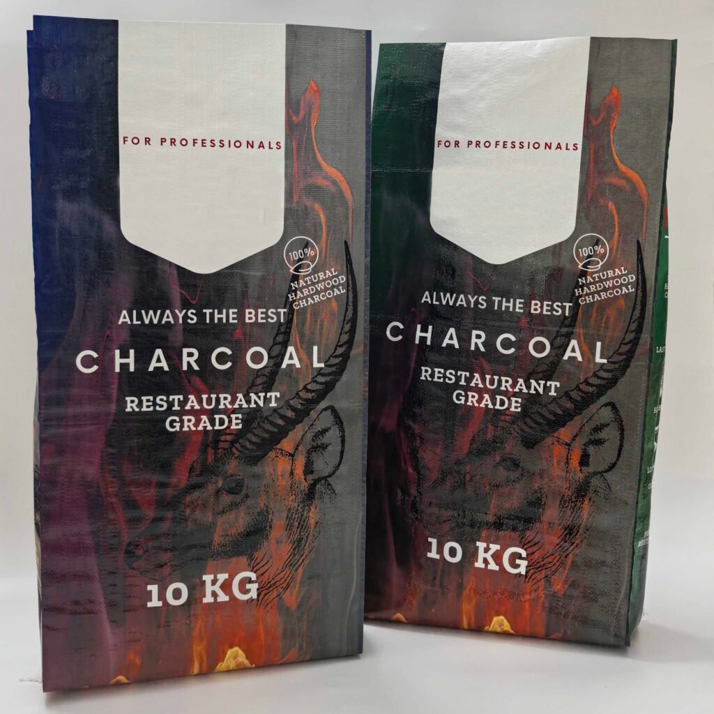 Custom Polypropylene Coal Bag Bopp PP Woven Plastic Charcoal Briquettes ...